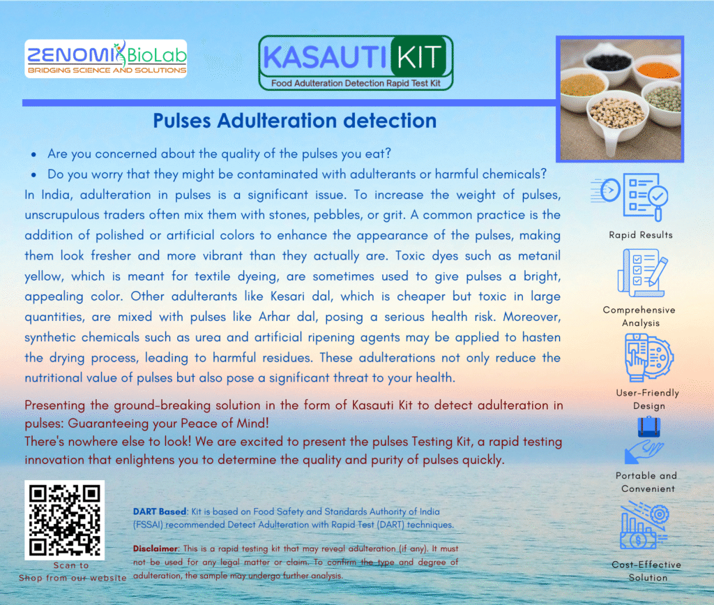 Pulses Adulteration Rapid Testing Kasauti Kit - Zenomix BioLab