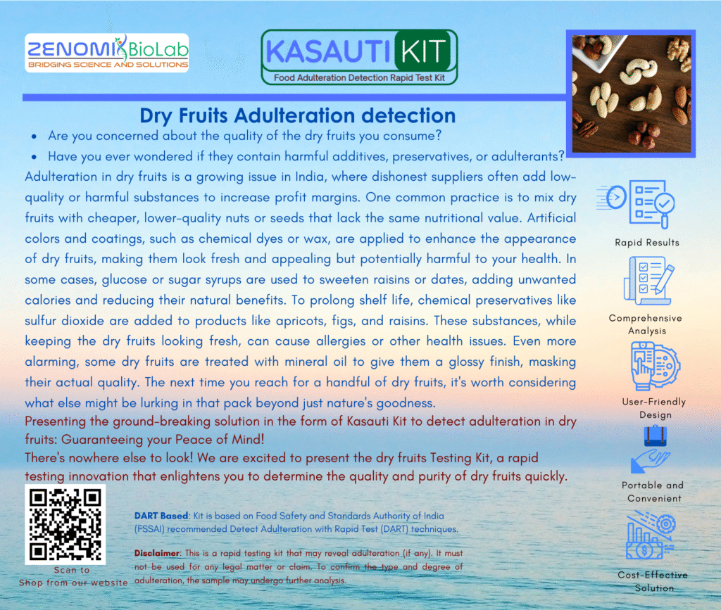 Dry Fruits Adulteration Rapid Test Kit - Zenomix BioLab
